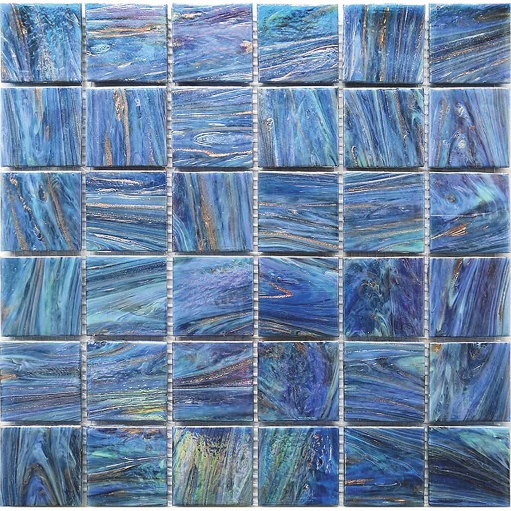 Midnight Blue 12x12 Glass Tile for Shower Floors and Pools – Apollo Tile