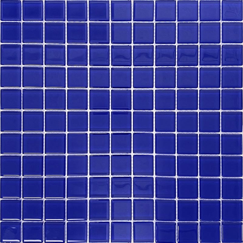 Cobalt Blue 12x12 Glossy Square Glass Mosaic Tile (10 pack, 9.67 sq ft ...
