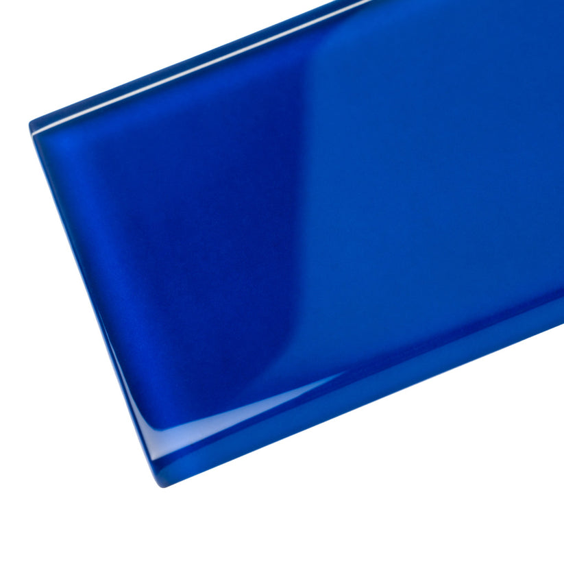 Order Online 3" x 12" Cobalt Blue Polished Glass Subway Floor and Wall ...