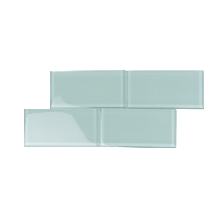 Blizzard Blue 3x6 Glossy Glass Subway Tile – Coastal Style for Walls ...