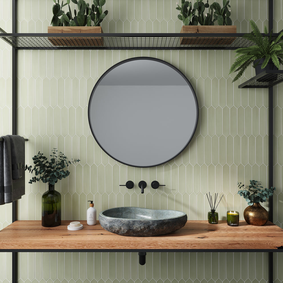 Stylish 2x10 Moss Green Matte Picket Ceramic Tile for Floors & Walls ...