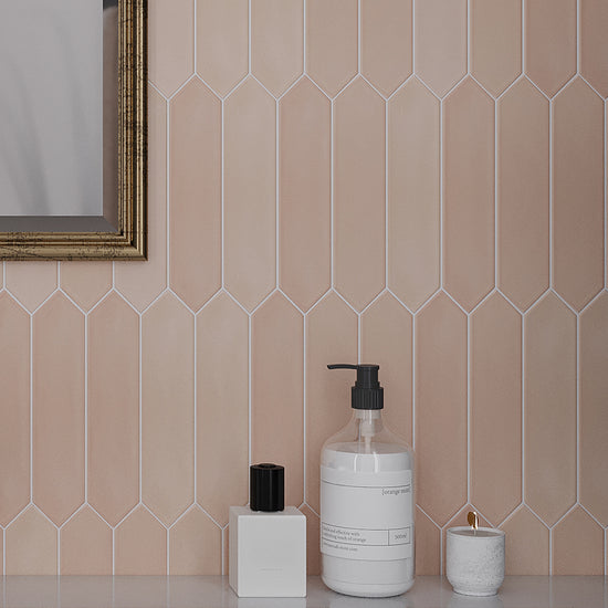 Innovative 2x10 Blush Pink Picket Ceramic Tile for Walls & Backsplash ...
