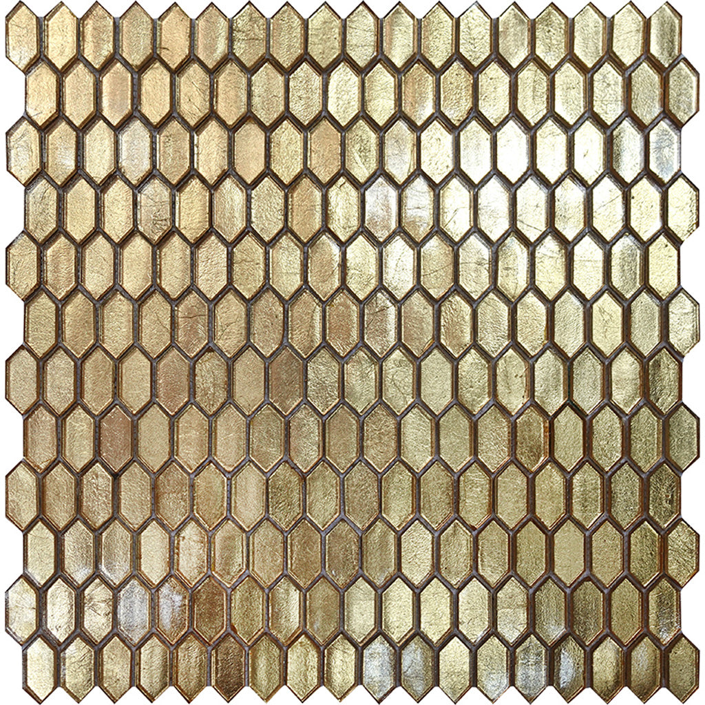 Gold Picket Glass Mosaic Tile – No Hesitation to Shine Up your Walls ...