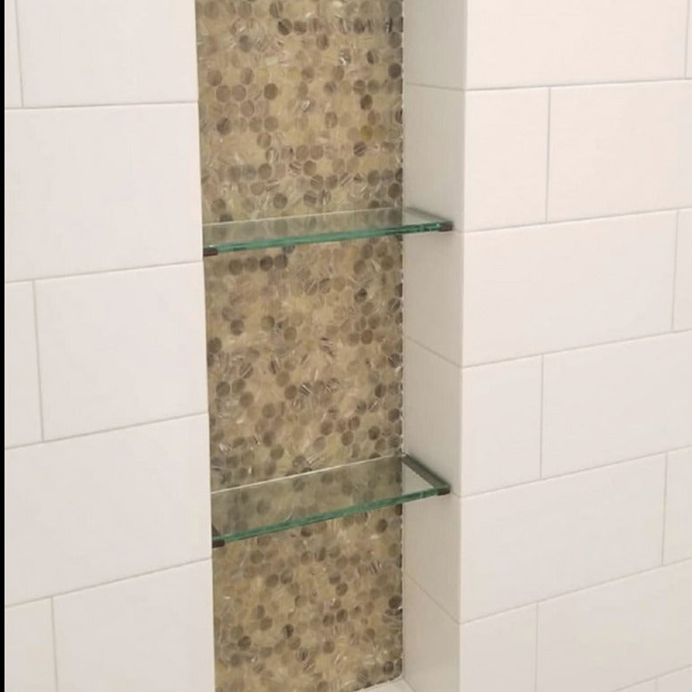12x12 Beige Polished Penny Round Glass Mosaic Tile - Beige Penny Round ...