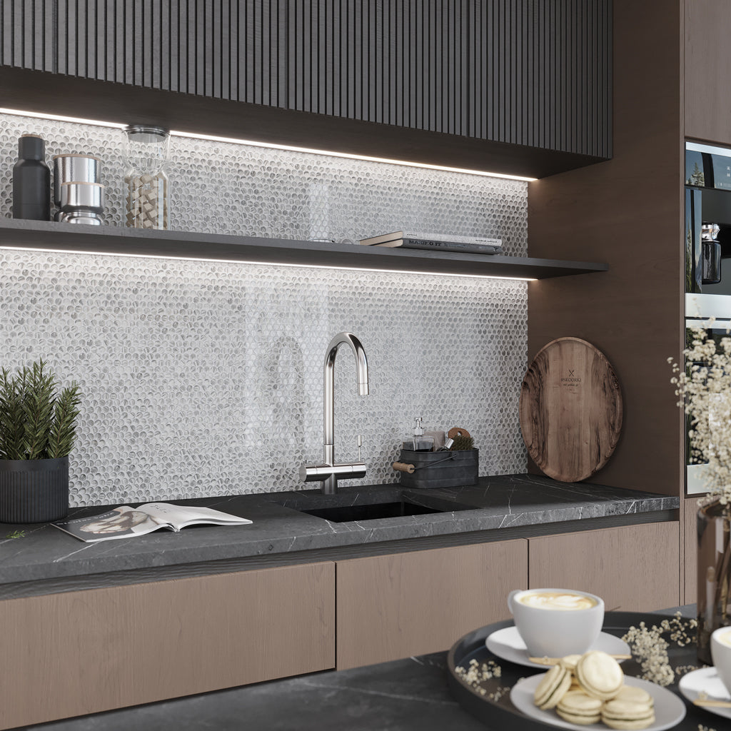 Silver Tile | Buy Silver Glass and Mosaic Backsplash Tiles Online ...