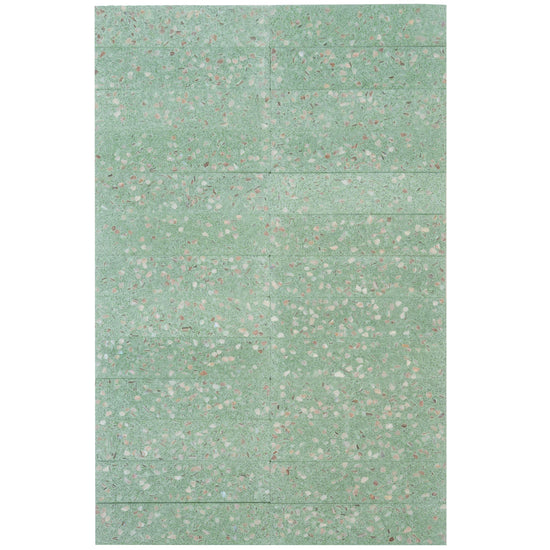 Mint Green with Copper flecks 3x12 Glossy Shell, Terrazzo Elongated Su ...
