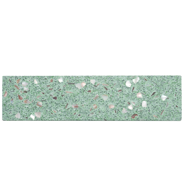 Mint Green with Copper flecks 3x12 Glossy Shell, Terrazzo Elongated Su ...