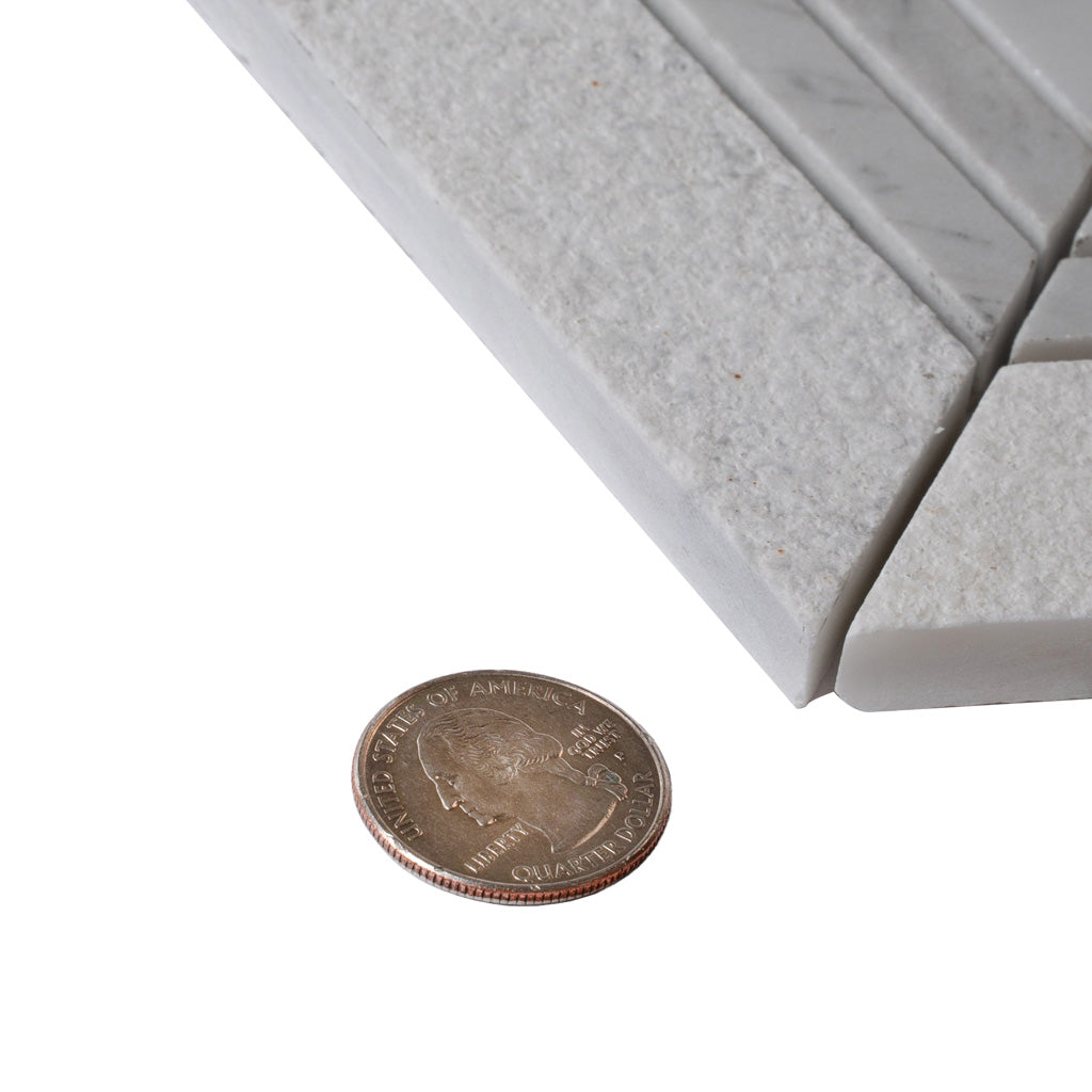 Buy Online 13x13 Gray and White Marble Polished and Etched Chevron ...
