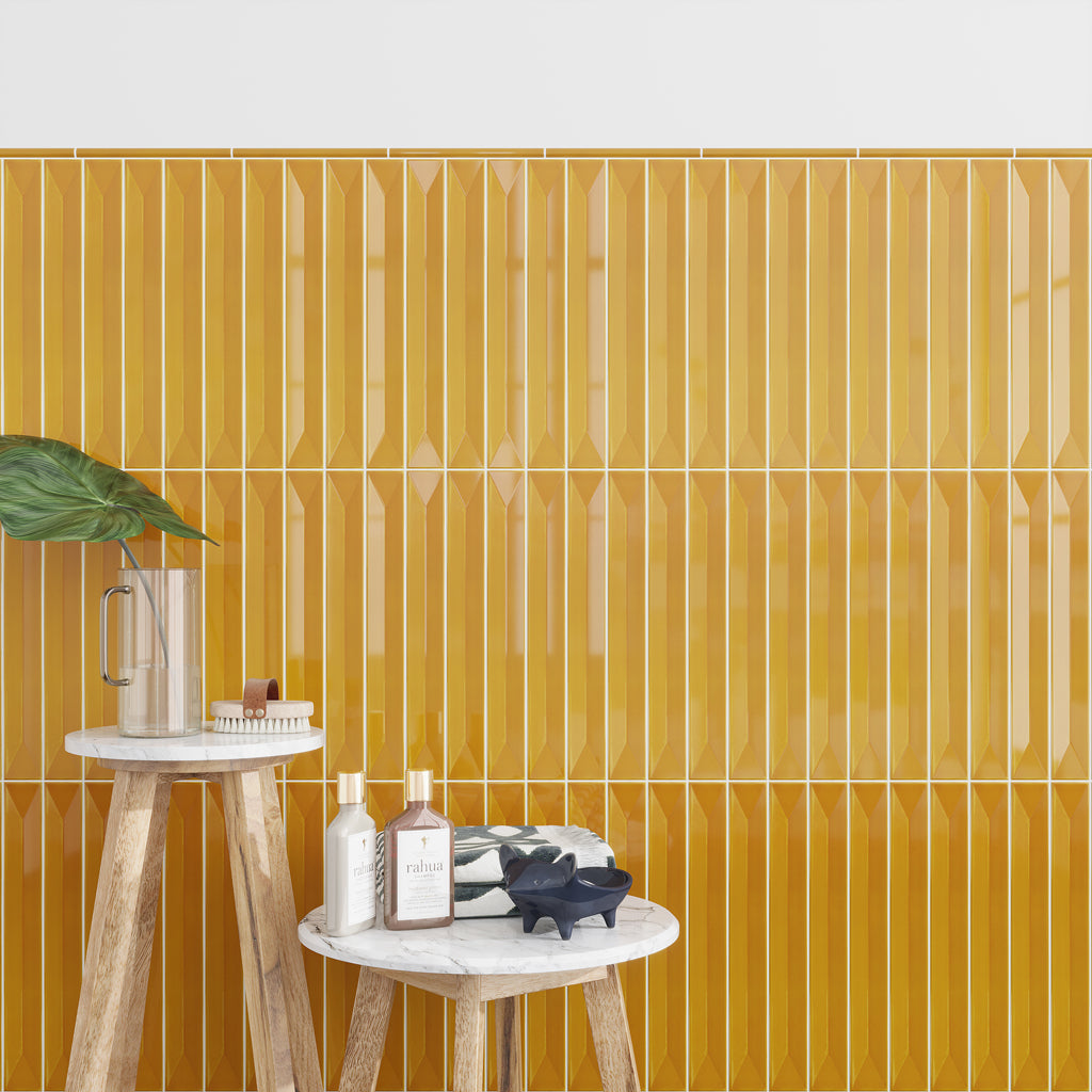 Honey 0.5x8 Glossy Ceramic Pencil Tile Trim (10 pack, 0.27 sq ft/case ...
