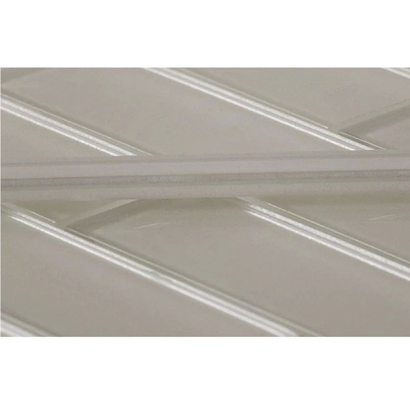 0.6 x 12 Snow White Glass Glossy Pencil Liner Tile Trim - Snow White ...