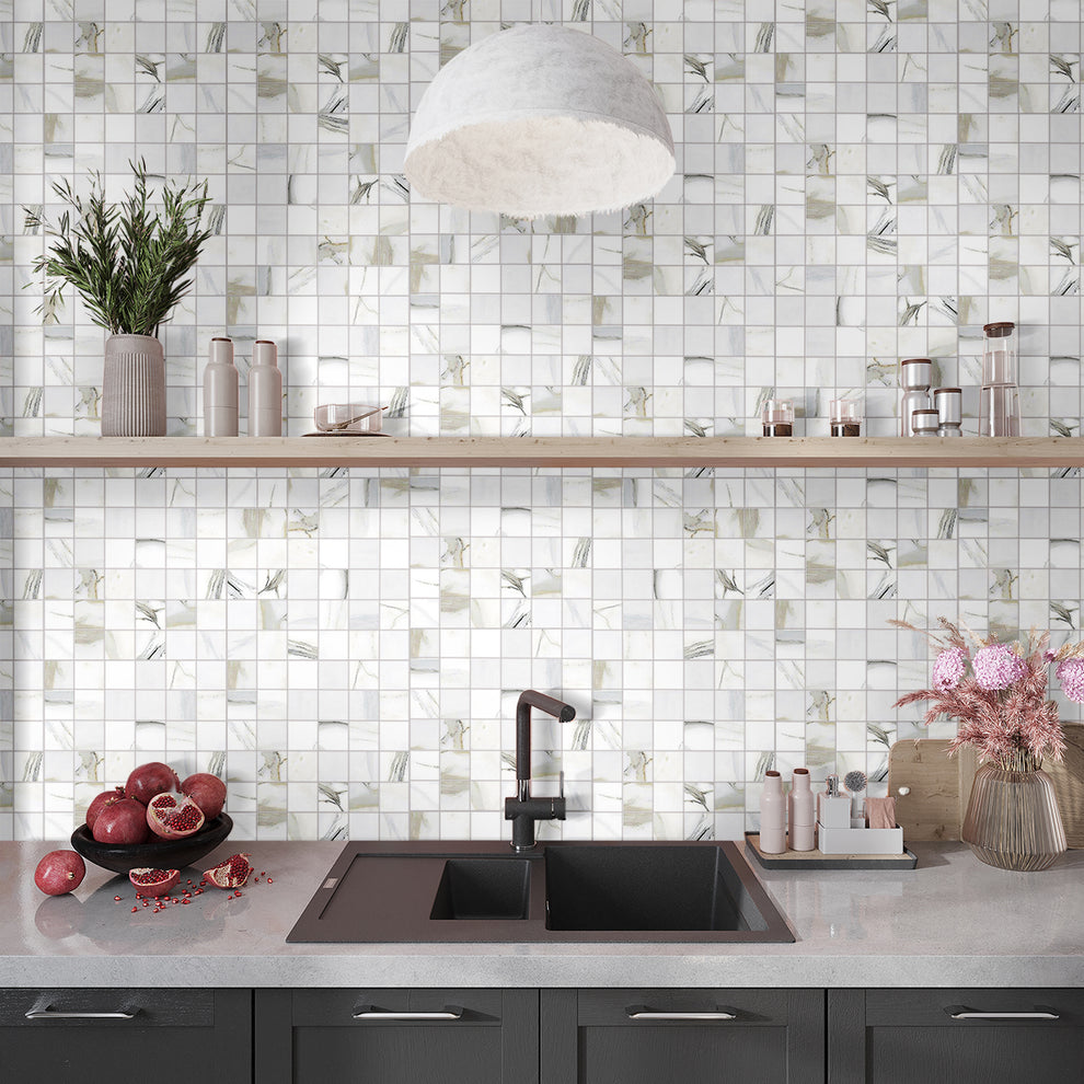 2x2 Splendor Matte White Porcelain Mosaic Tile | White Porcelain Tile ...