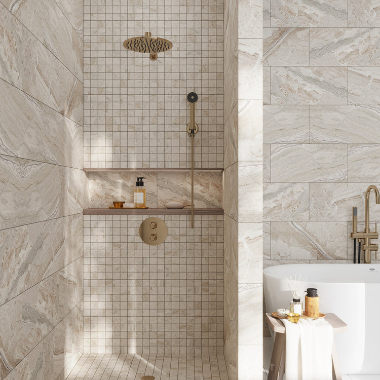 Beige 12x24 Matte Porcelain Large Format Tile for Calm, Modern Walls ...