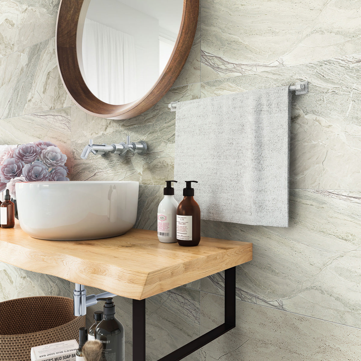 Stone Beige 12x24 Matte Porcelain Large Format Tile for Natural Appeal ...