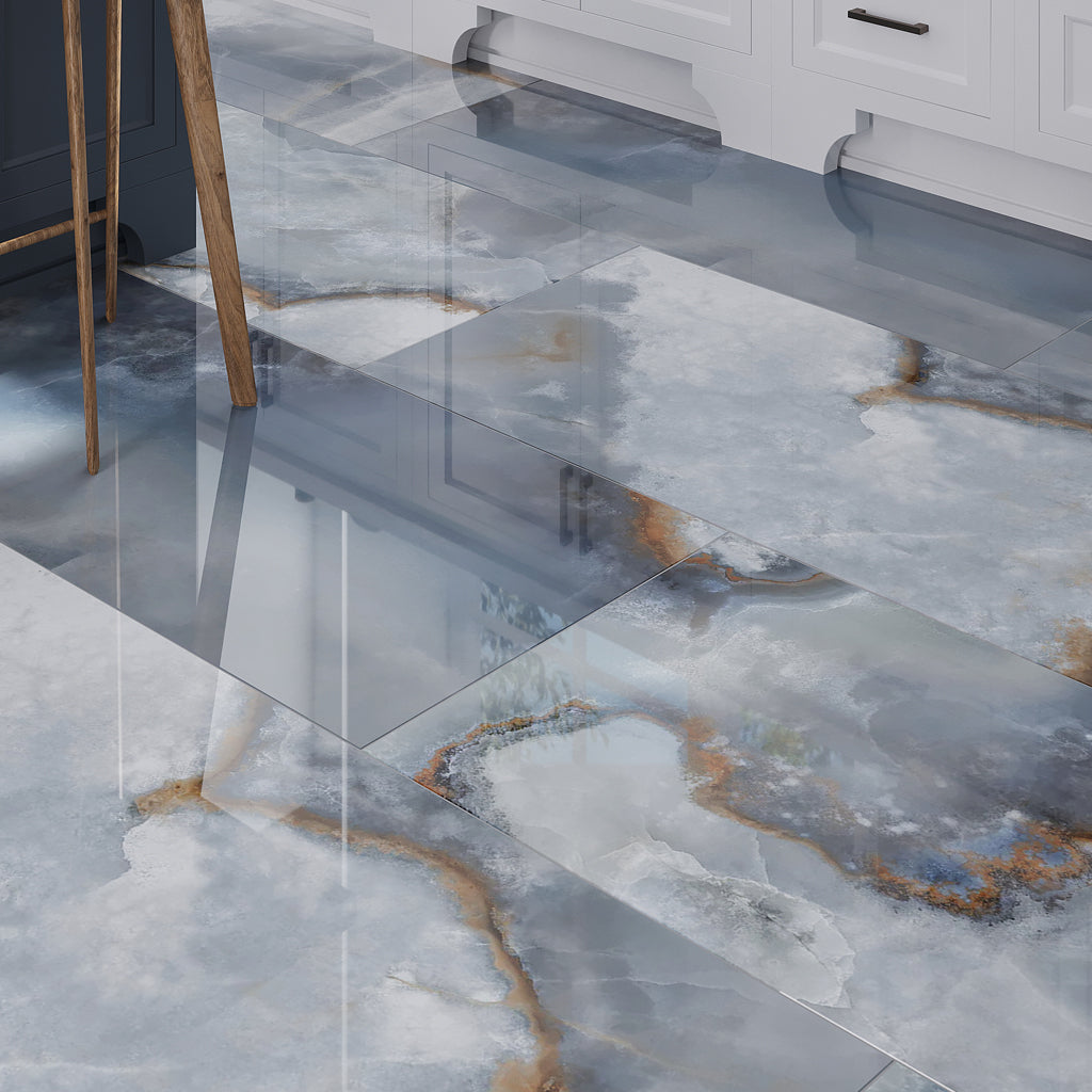 24x48 Splendor Lappato Blue Porcelain Rectangular Tile - Lappato Blue ...