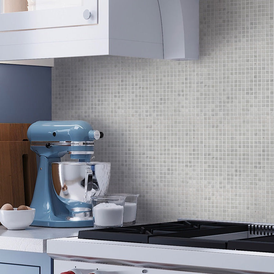 Shop Online 12 x 12 Powder White Honed Natural Stone Marble Uniform ...