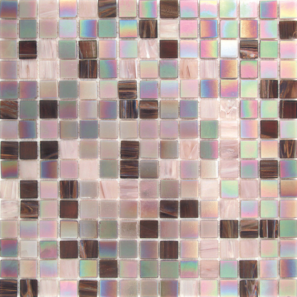 12x12 Crepe Pink Glossy Glass Mosaic Tile | Crepe Pink Glass Tile ...