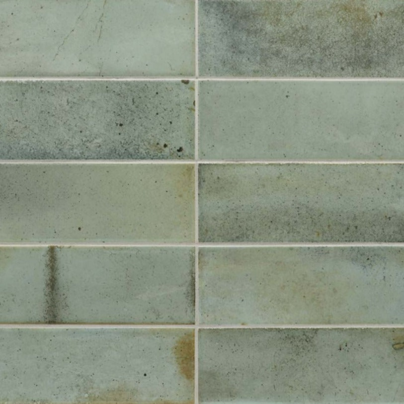 Vibrant 3x8 Sage Green Ceramic Tile for Bathroom Backsplash – Apollo Tile