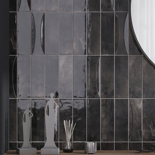 Black 3x8 Ceramic Subway Tile for Showers and Bathroom walls! – Apollo Tile