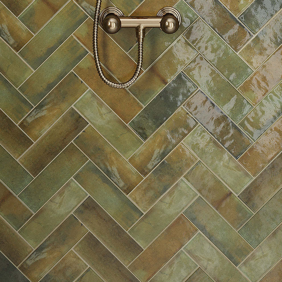 Olive Green 2.5x8 Glossy Subway Tile for Quality Wall Applications ...