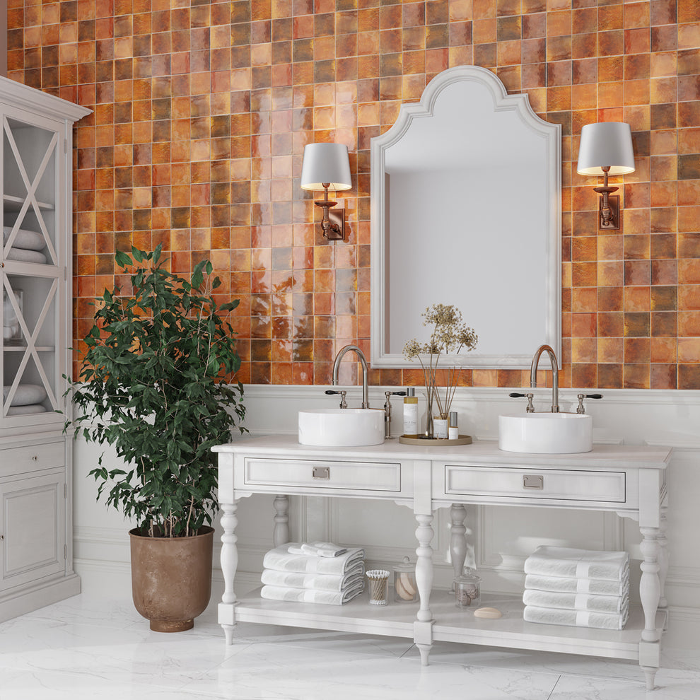 Red 4x4 Square Ceramic Tile for Residential & Commercial Projects ...