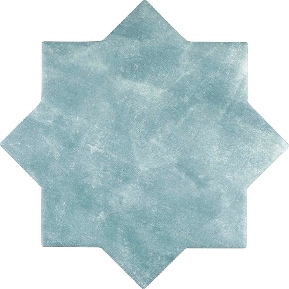 Pistachio Green 5" Star with Cross Deco Matte Ceramic Wall and Floor T ...