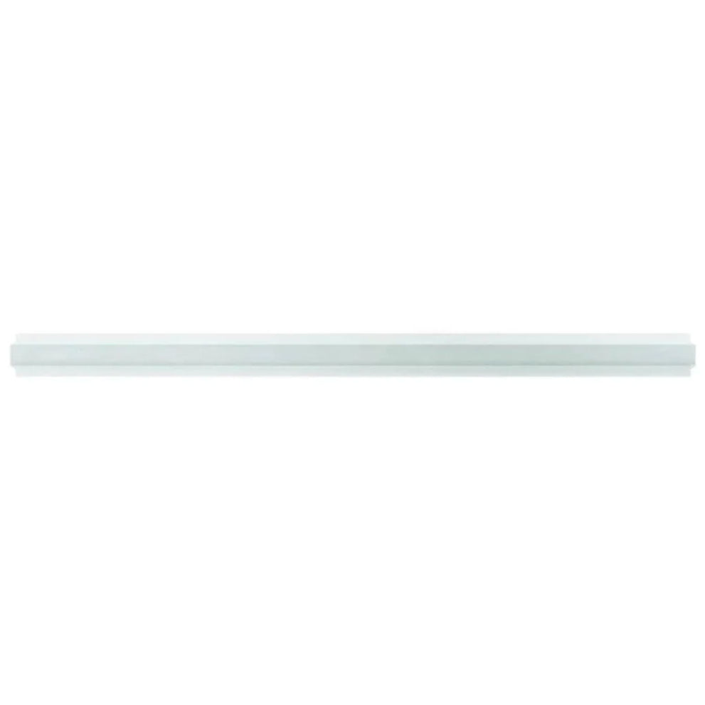 0.8 x 12 Snow White Marble Polished Pencil Liner Tile Trim - White ...