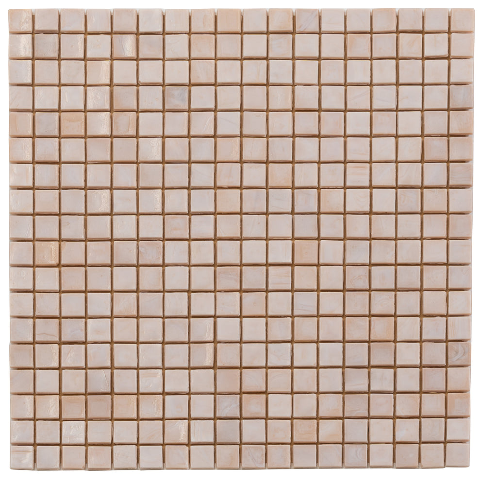 12x12 Shimmer Beige Glossy Glass Mosaic Tile | Shimmer Beige Glass Tile ...