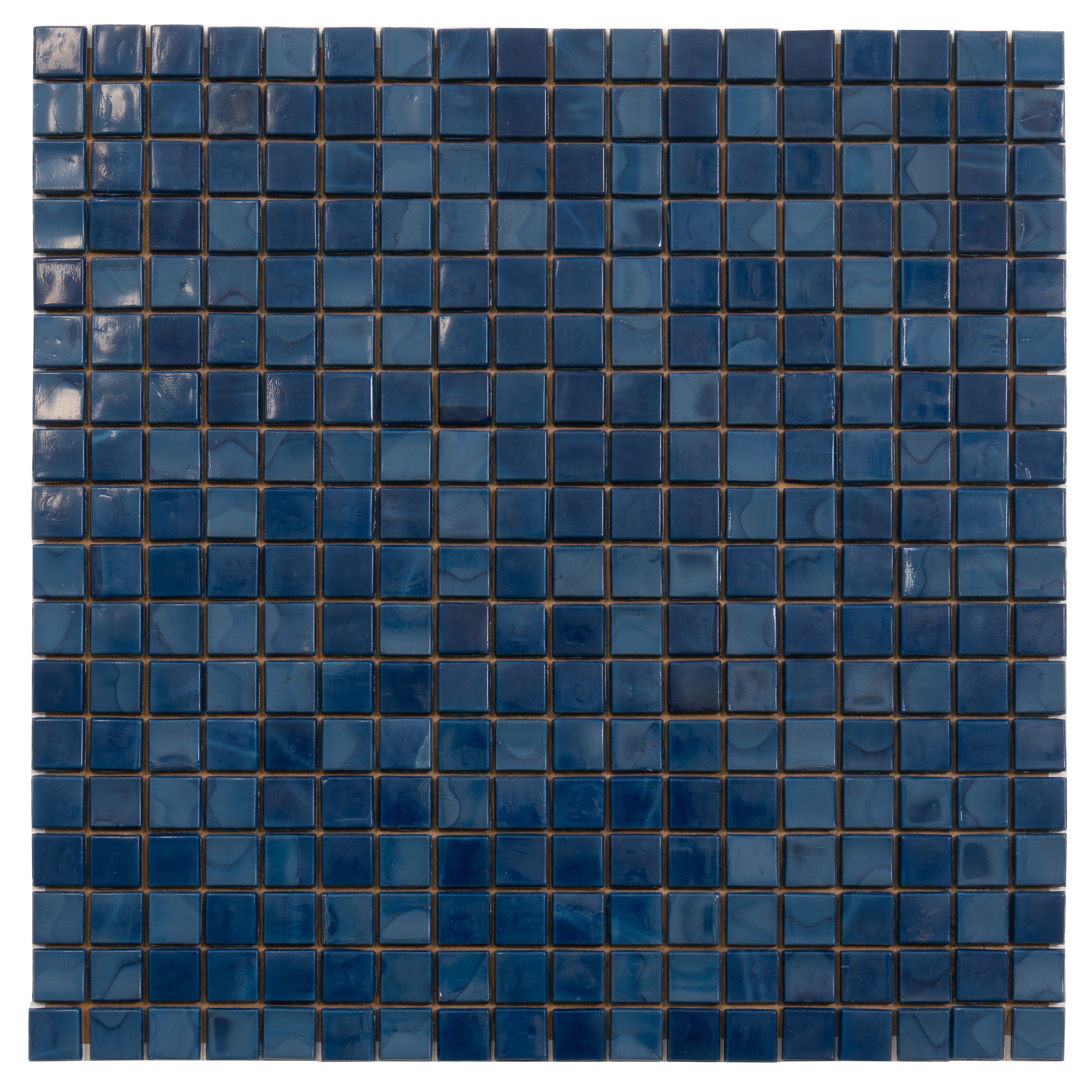 12x12 Navy Blue Glass Glossy Mosaic Tile for High-Traffic Areas ...
