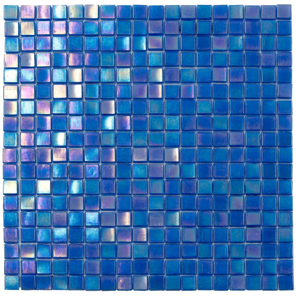 12x12 Azure Blue Glossy Glass Mosaic Tile | Azure Blue Glass Tile ...