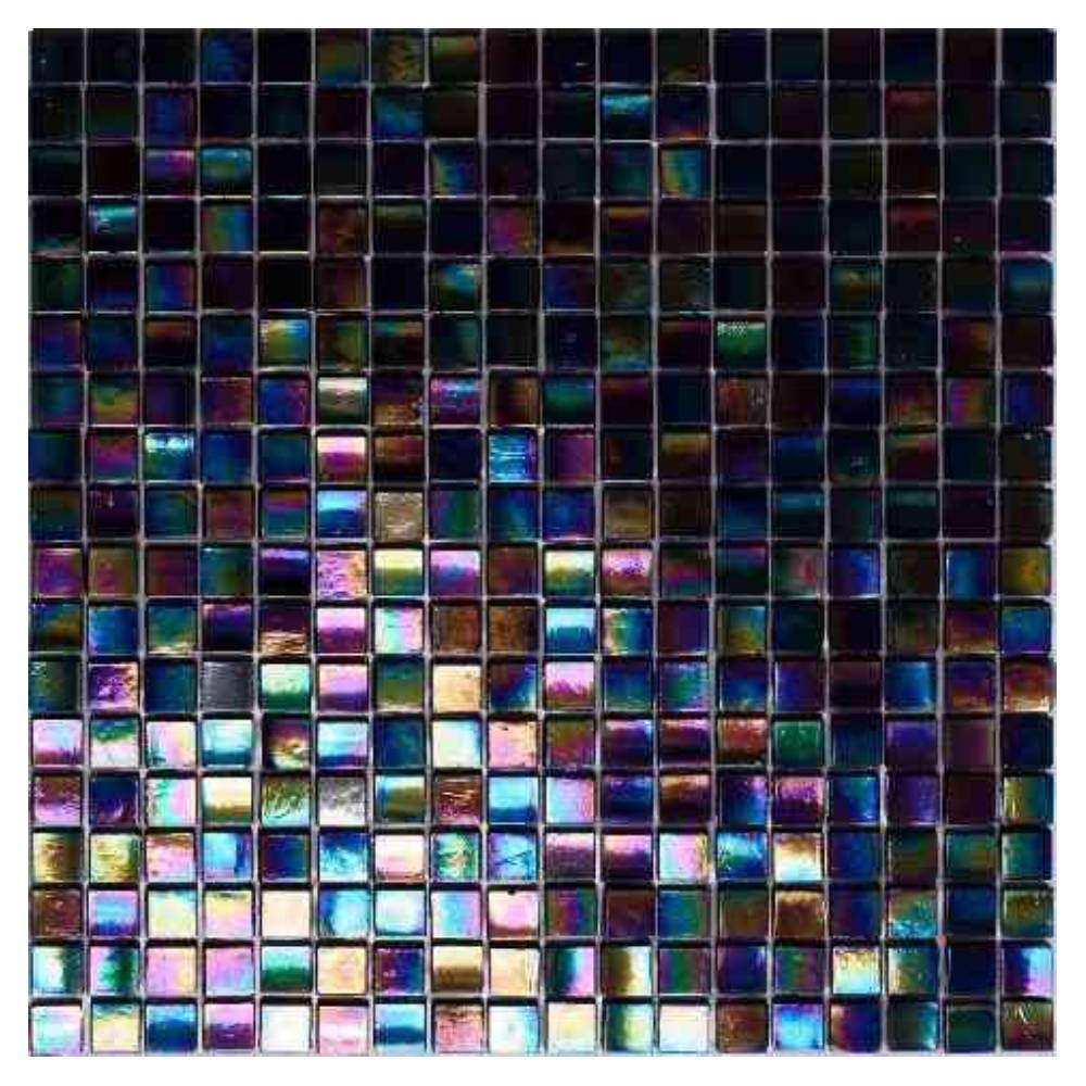 12x12 Dark Shimmer Multi Blue Glossy Glass Mosaic Tile | Dark Shimmer ...
