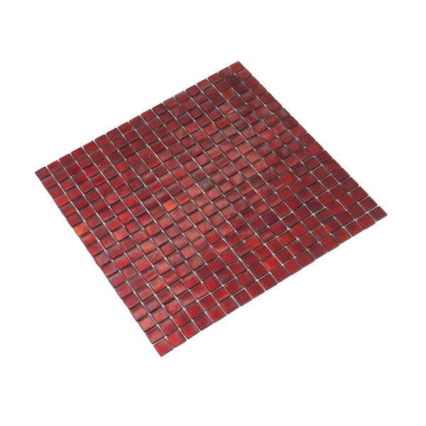 12x12 Ruby Red Uniform Glass Mosaic Tile for Bold Designs – Apollo Tile