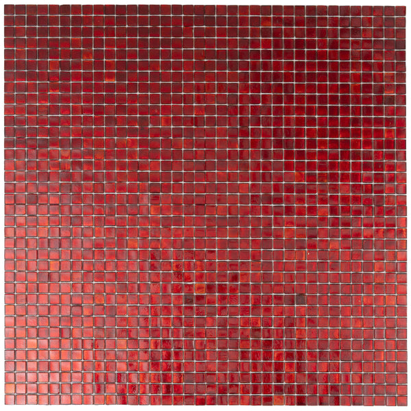 12x12 Ruby Red Glossy Glass Mosaic Tile | Ruby Red Glass Tile | Ruby ...