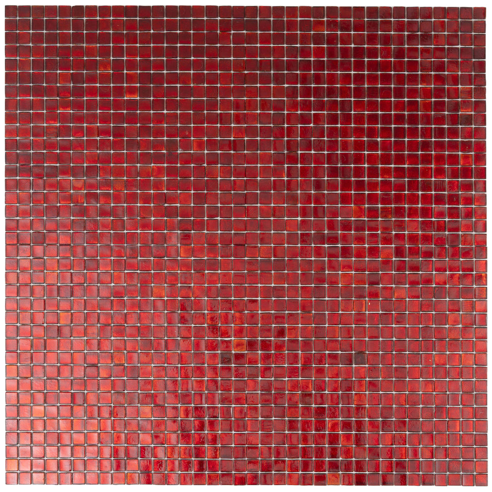 12x12 Ruby Red Uniform Glass Mosaic Tile for Bold Designs – Apollo Tile
