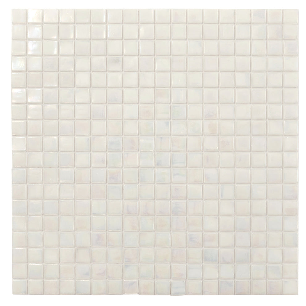 12x12 Dark Bone White Glossy Glass Mosaic Tile | Dark Bone White Glass ...