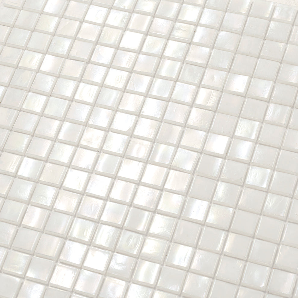 12x12 Dark Bone White Glossy Glass Mosaic Tile | Dark Bone White Glass ...