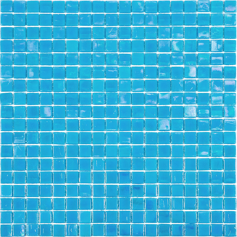 12x12 Sea Blue Glossy Glass Mosaic Tile | Sea Blue Glass Tile | Sea ...