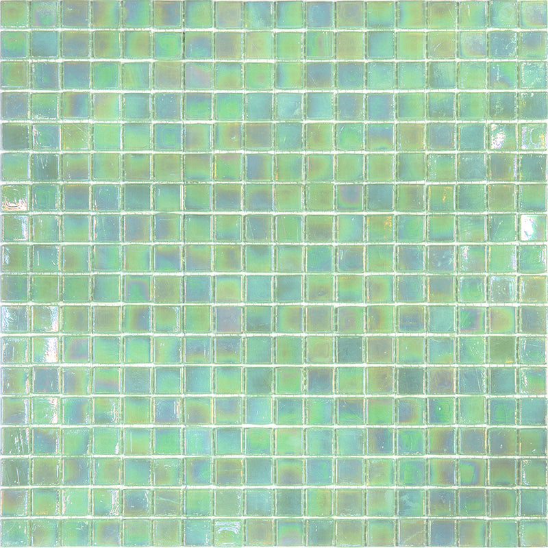 12x12 Ultramarine Green Glossy Glass Mosaic Tile | Green Glass Tile ...
