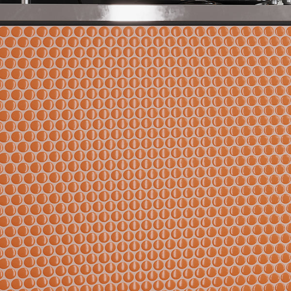 Orange 12x12 Glossy Penny Porcelain Mosaic Tile - A Sustainable Choice ...