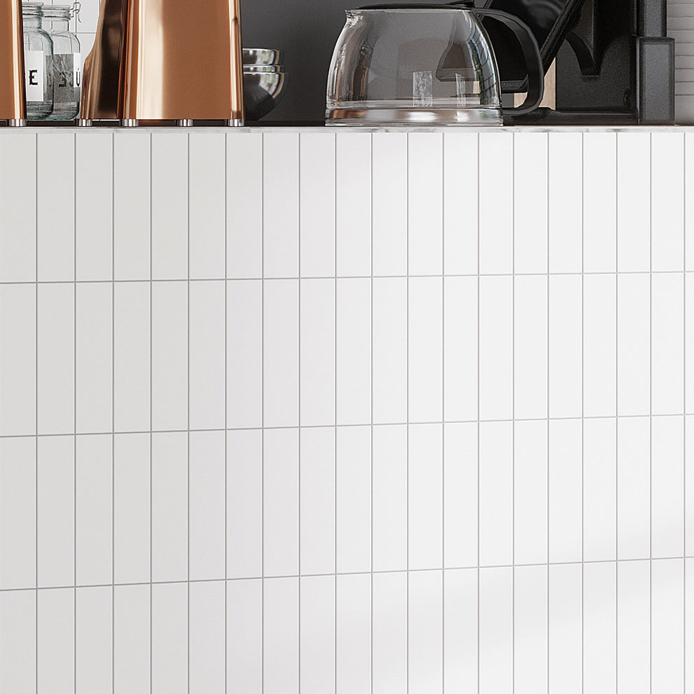 White 2x8 Matte Ceramic Subway Tile for Modern Interior Walls – Apollo Tile