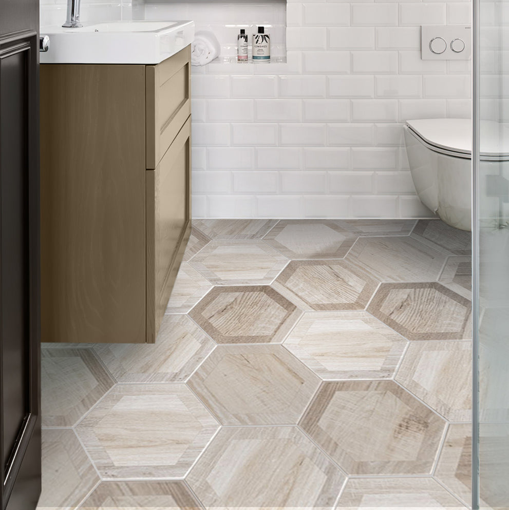 Beige 10x10 Matte Hexagon Porcelain Tile for Walls & Floors – Apollo Tile
