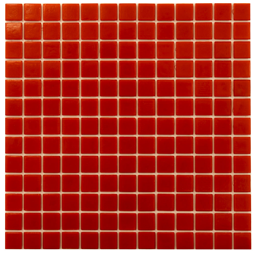 12x12 Candy Red Glossy Glass Mosaic Tile | Candy Red Glass Tile | Candy ...