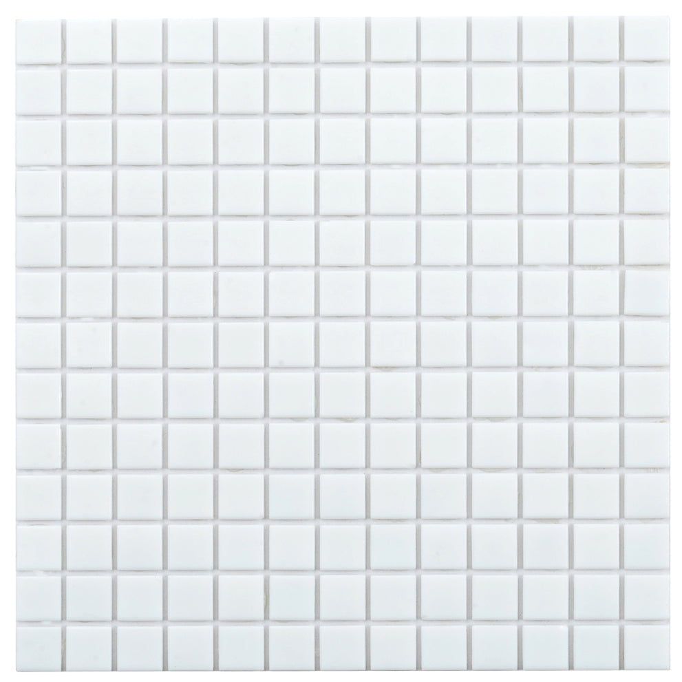 12x12 Glossy Rice White Glass Tile for Shiny Areas – Apollo Tile