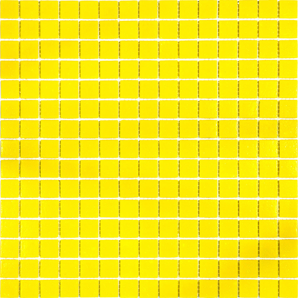 12x12 Lemon Yellow Glossy Glass Mosaic Tile | Lemon Yellow Glass Tile ...