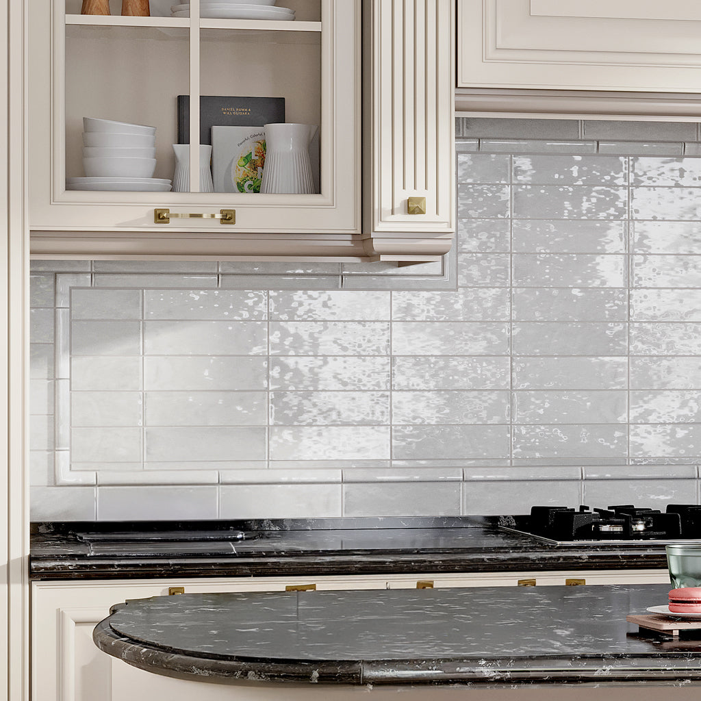 3x8 White Ceramic Subway Tile for Minimalist Walls & Backplash – Apollo ...