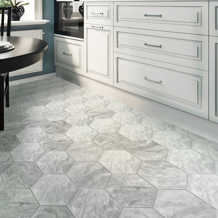 Buy Online 10 x 10 Gray Honed Natural Stone Marble Hexagon Marble Look ...