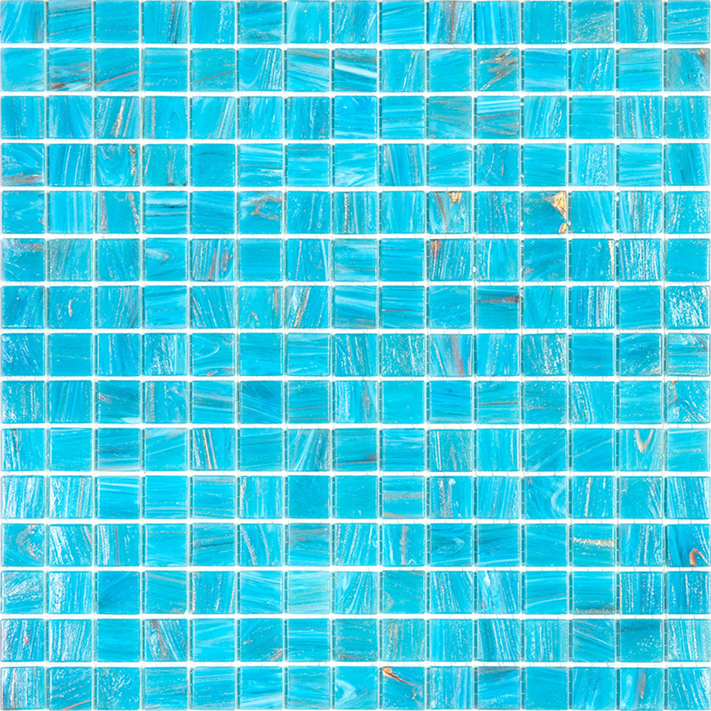 12x12 Vivid Sky Blue Glossy Glass Mosaic Tile | Vivid Sky Blue Glass ...