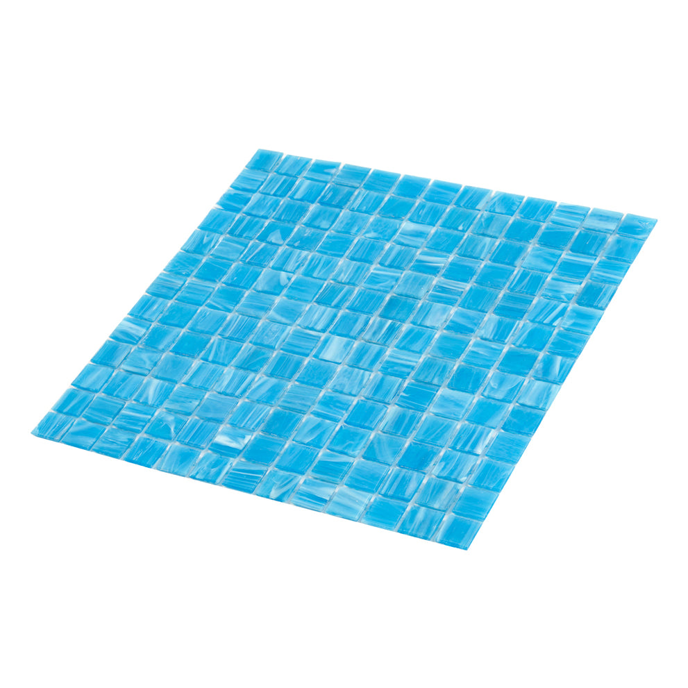 12x12 Dodger Blue Glossy Glass Mosaic Tile | Dodger Blue Glass Tile ...