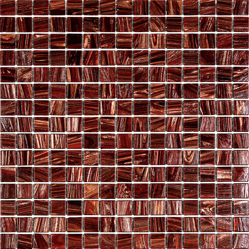 12x12 Fire Brick Red Glossy Glass Mosaic Tile | Fire Brick Red Glass ...
