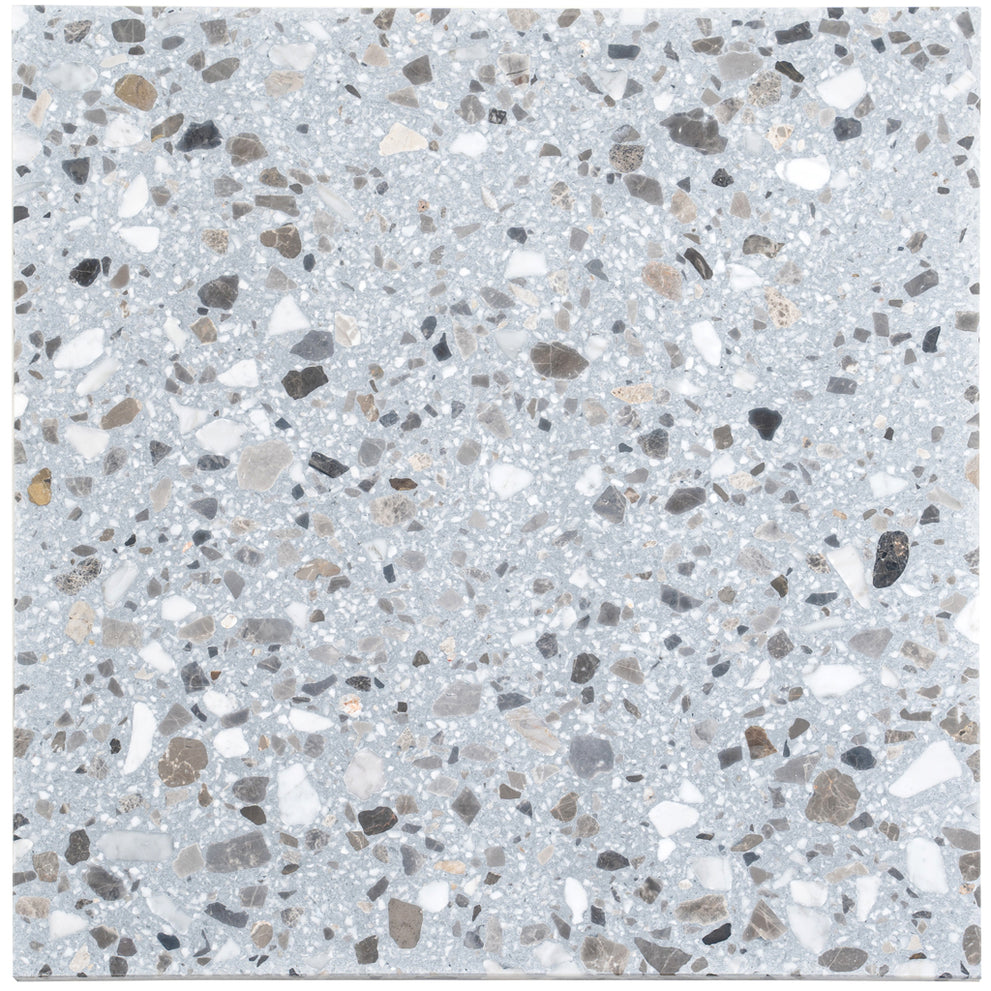 Gray Beige 24x24 Honed Square Terrazzo Large Format Tile (2 pack, 7.75 ...