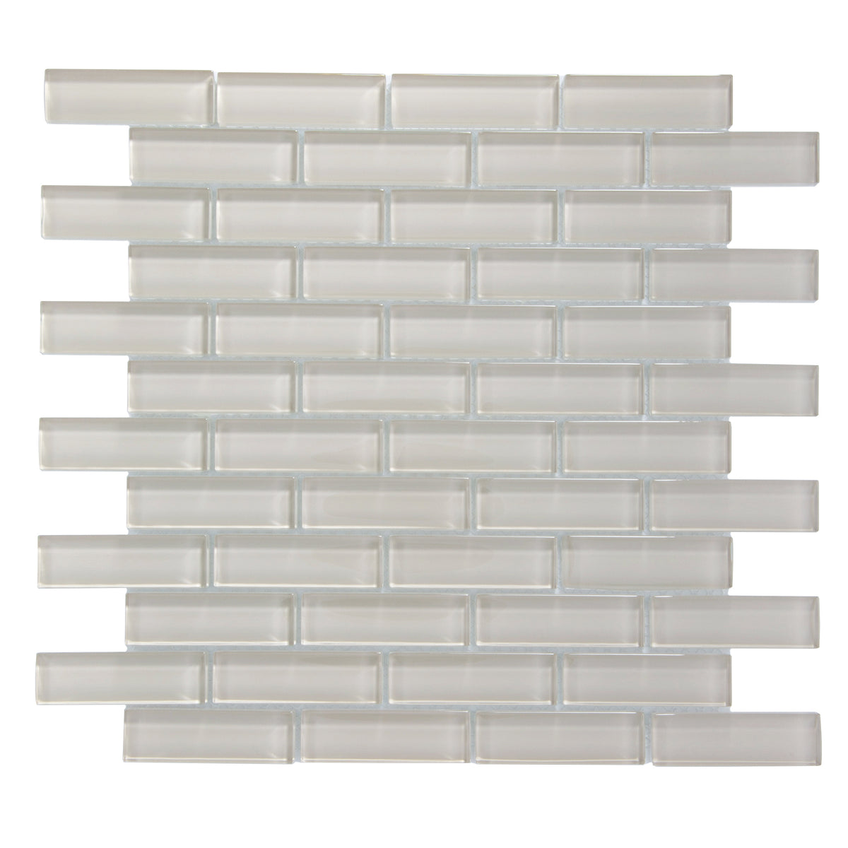 12x12 Light Taupe Beige Polished Glass Mosaic Tile - Light Taupe Beige ...